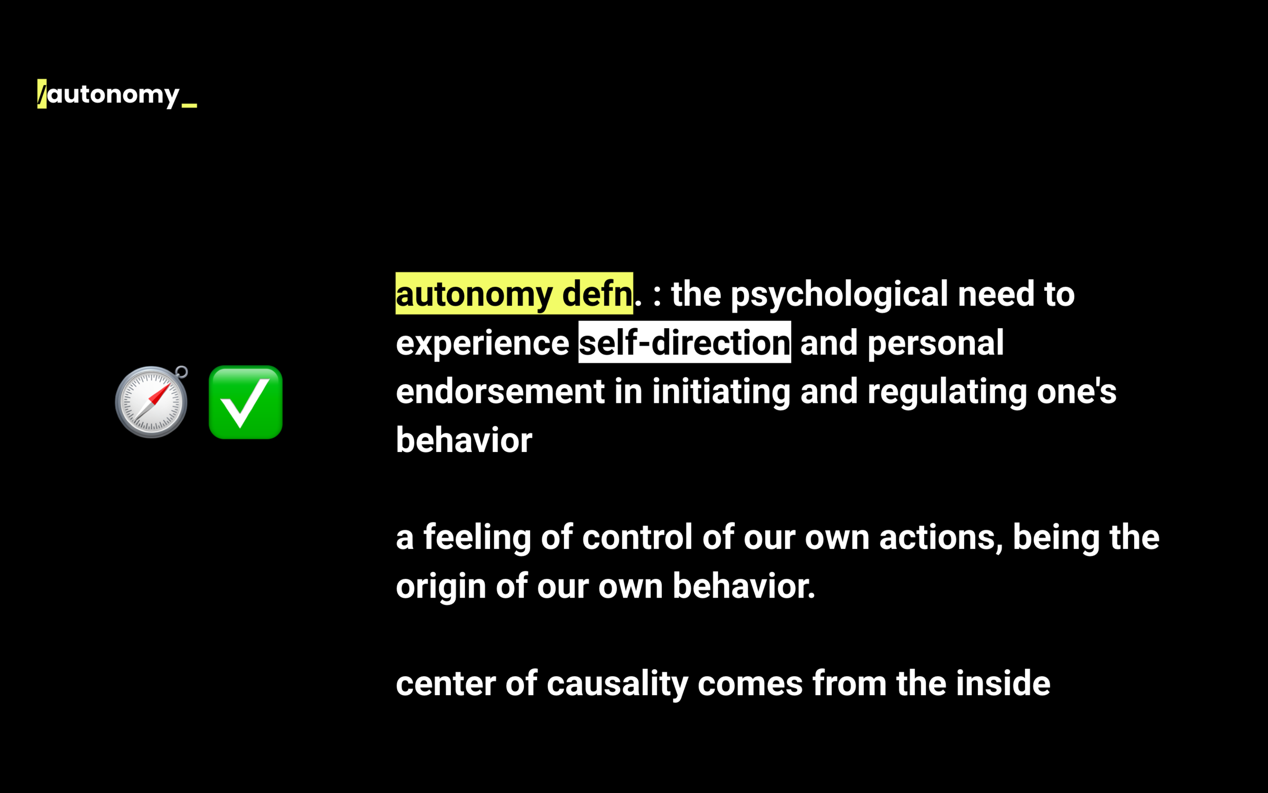 Autonomy Definition