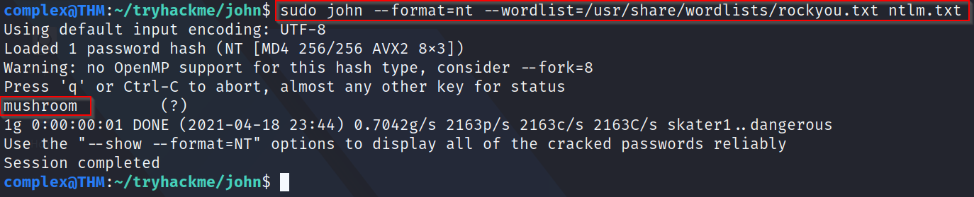 John the Ripper - TryHackMe Complete Walkthrough — Complex Security