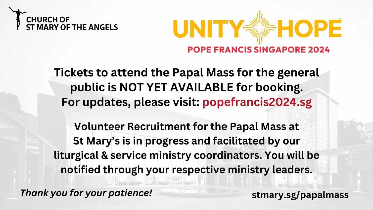 Papal Mass Info Page v2 — Church of St Mary of the Angels, Singapore