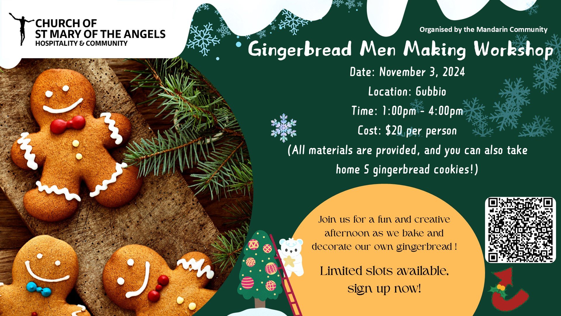 Gingerbread Men Making Workshop — Church of St Mary of the Angels ...
