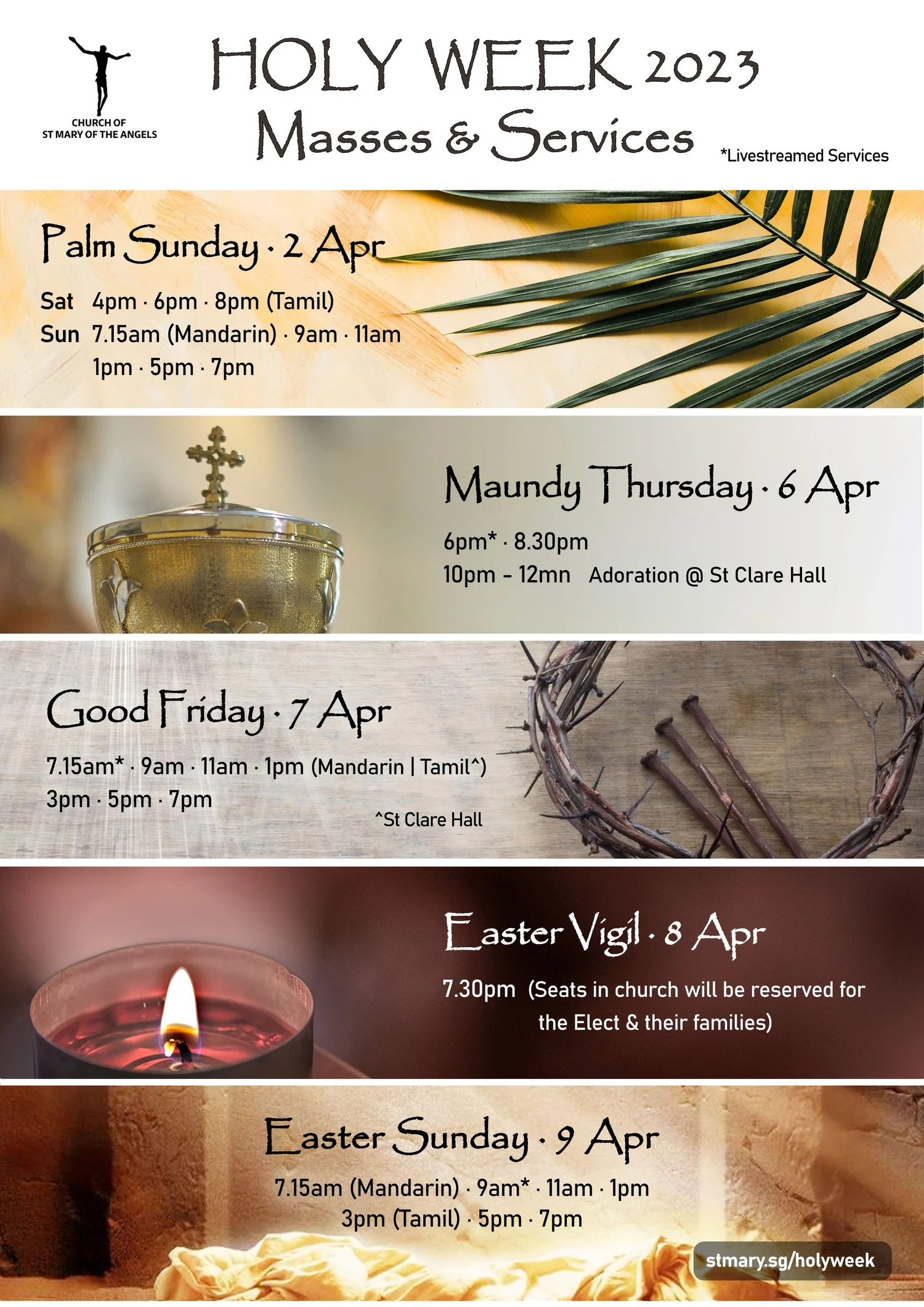 Holy Week 2023 — Church of St Mary of the Angels, Singapore