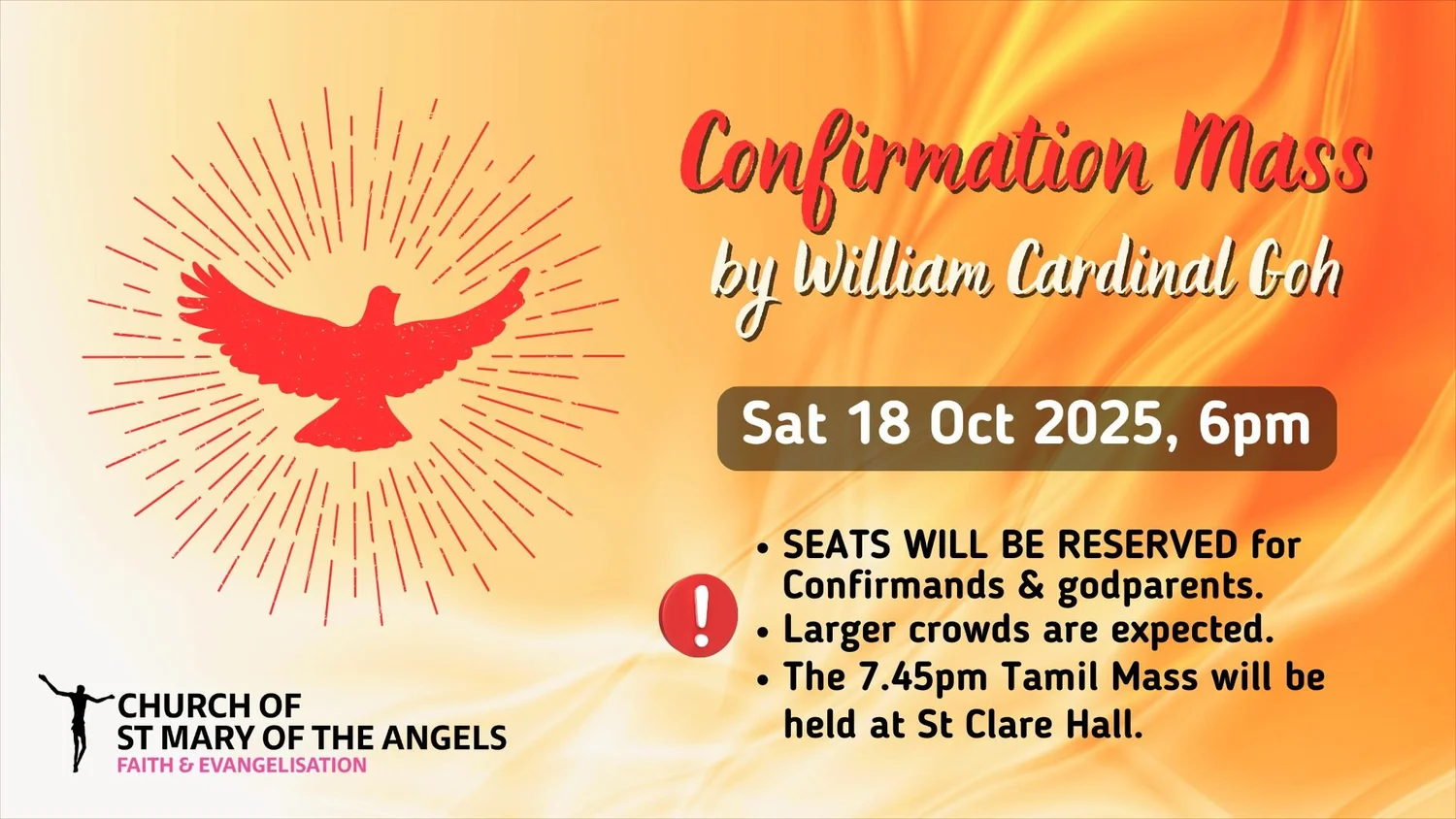 Confirmation Mass 2025 — Church of St Mary of the Angels, Singapore
