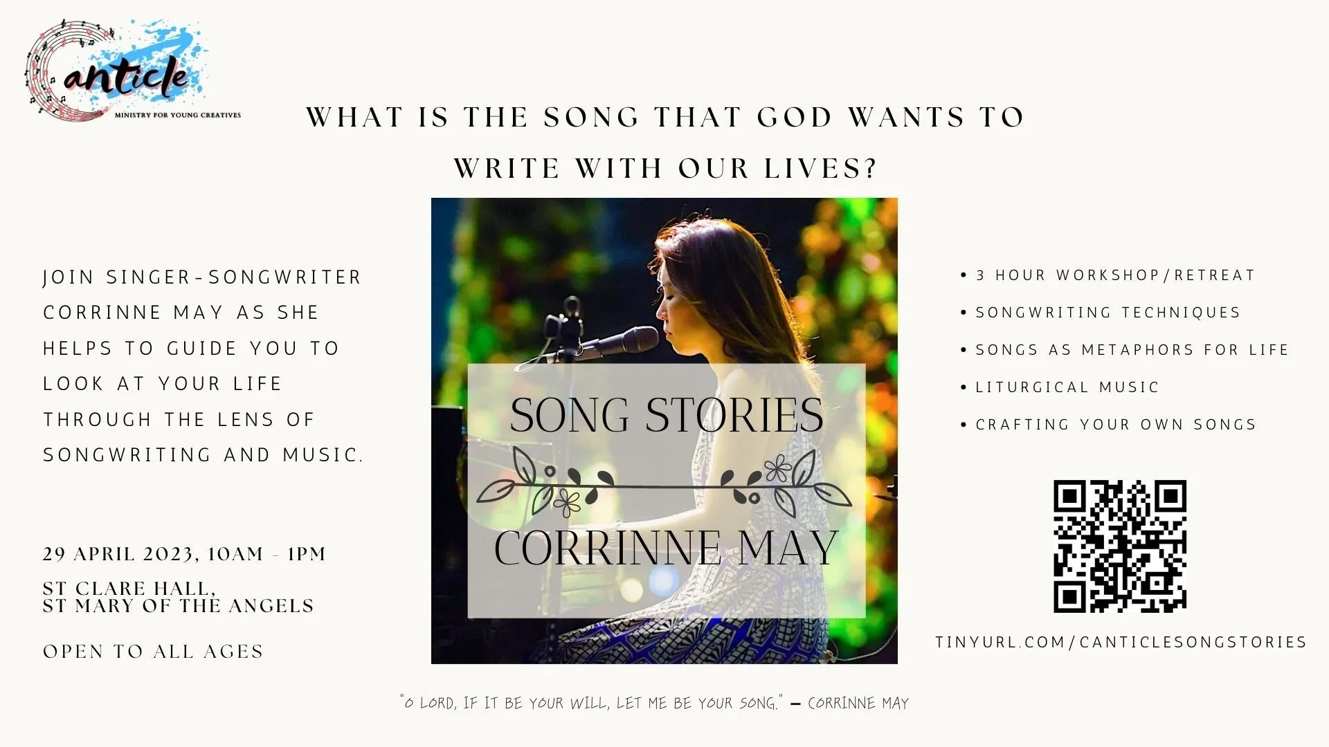 Song Stories : Corrine May — Church of St Mary of the Angels, Singapore