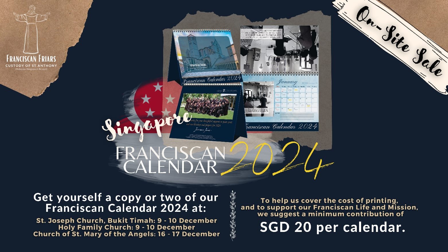 Sale of Franciscan 2024 Calendar — Church of St Mary of the Angels ...