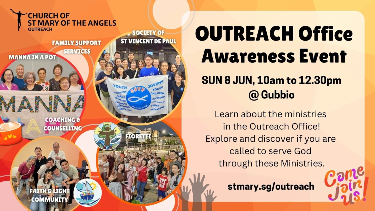 Outreach Office Awareness Event — Church of St Mary of the Angels ...