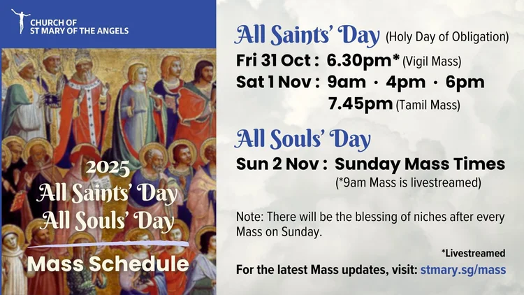 All Saints’ & All Souls’ Day Mass Schedule — Church of St Mary of the ...