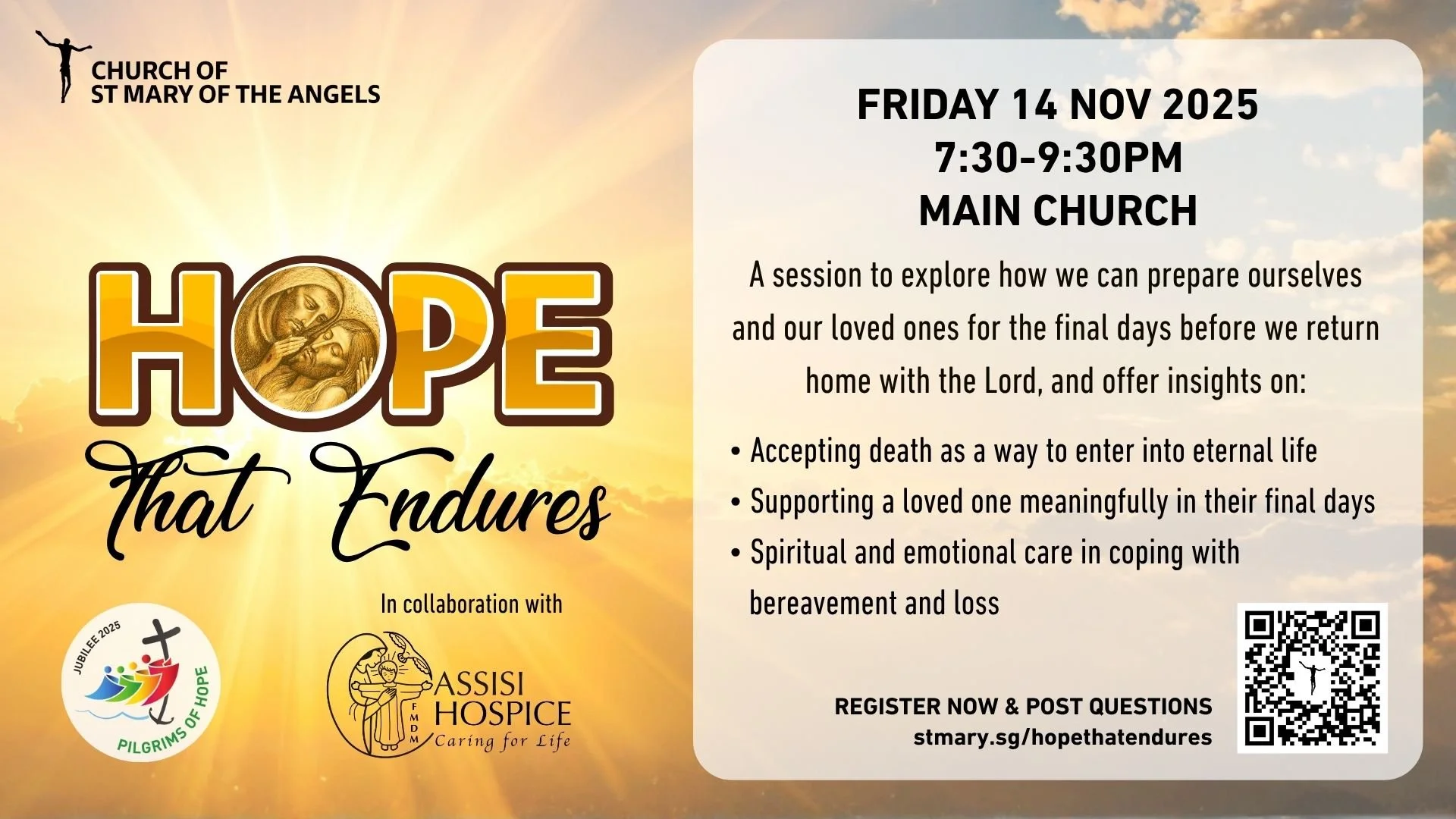 Celebrating Hope that Endures — Church of St Mary of the Angels, Singapore