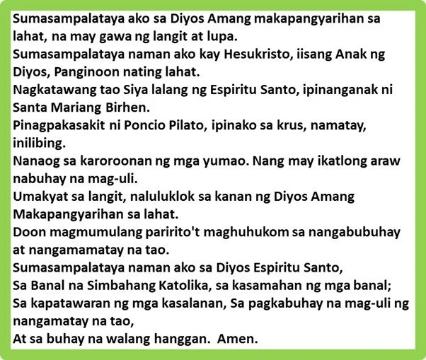 The Creed (Resources) — Church of St Mary of the Angels, Singapore