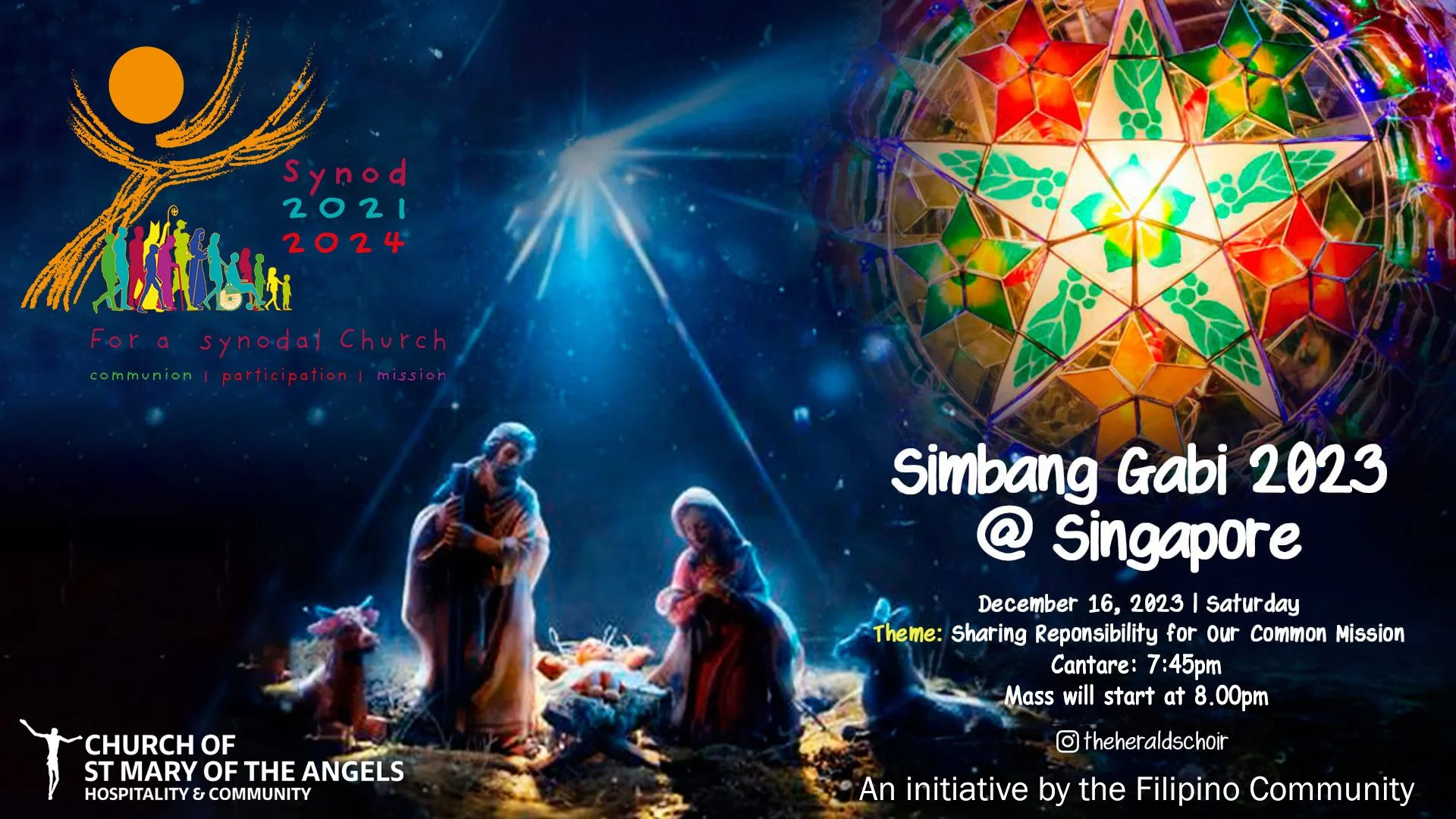 Simbang Gabi — Church of St Mary of the Angels, Singapore