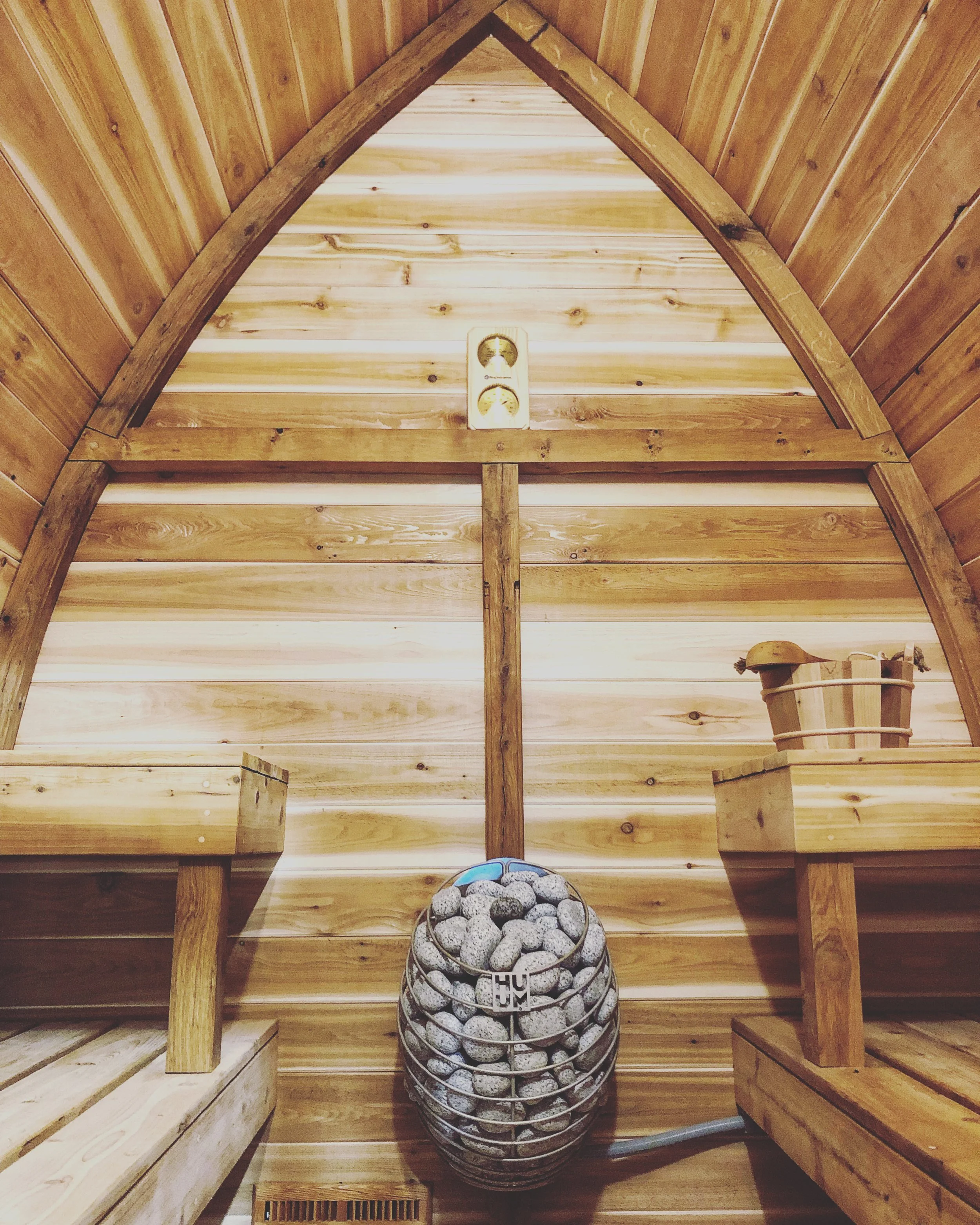 TIMBER ARCHED: A-FRAME CABIN, SAUNA