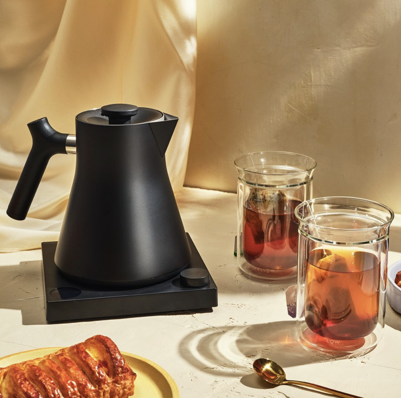 Fellow Stagg EKG Electric Kettle - Stone Blue + Walnut — Percolate ...