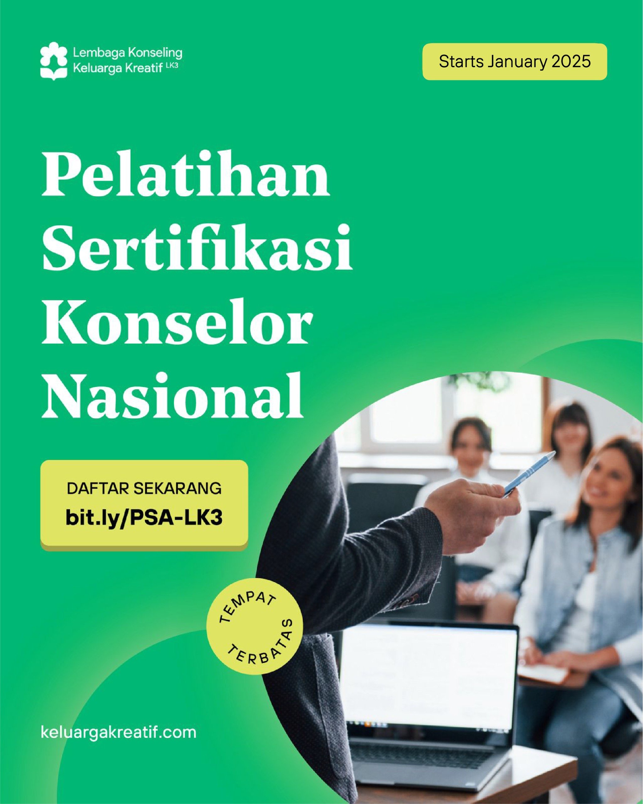 Pelatihan Sertifikasi Konselor Nasional - Alumni LK3 — Keluarga Kreatif