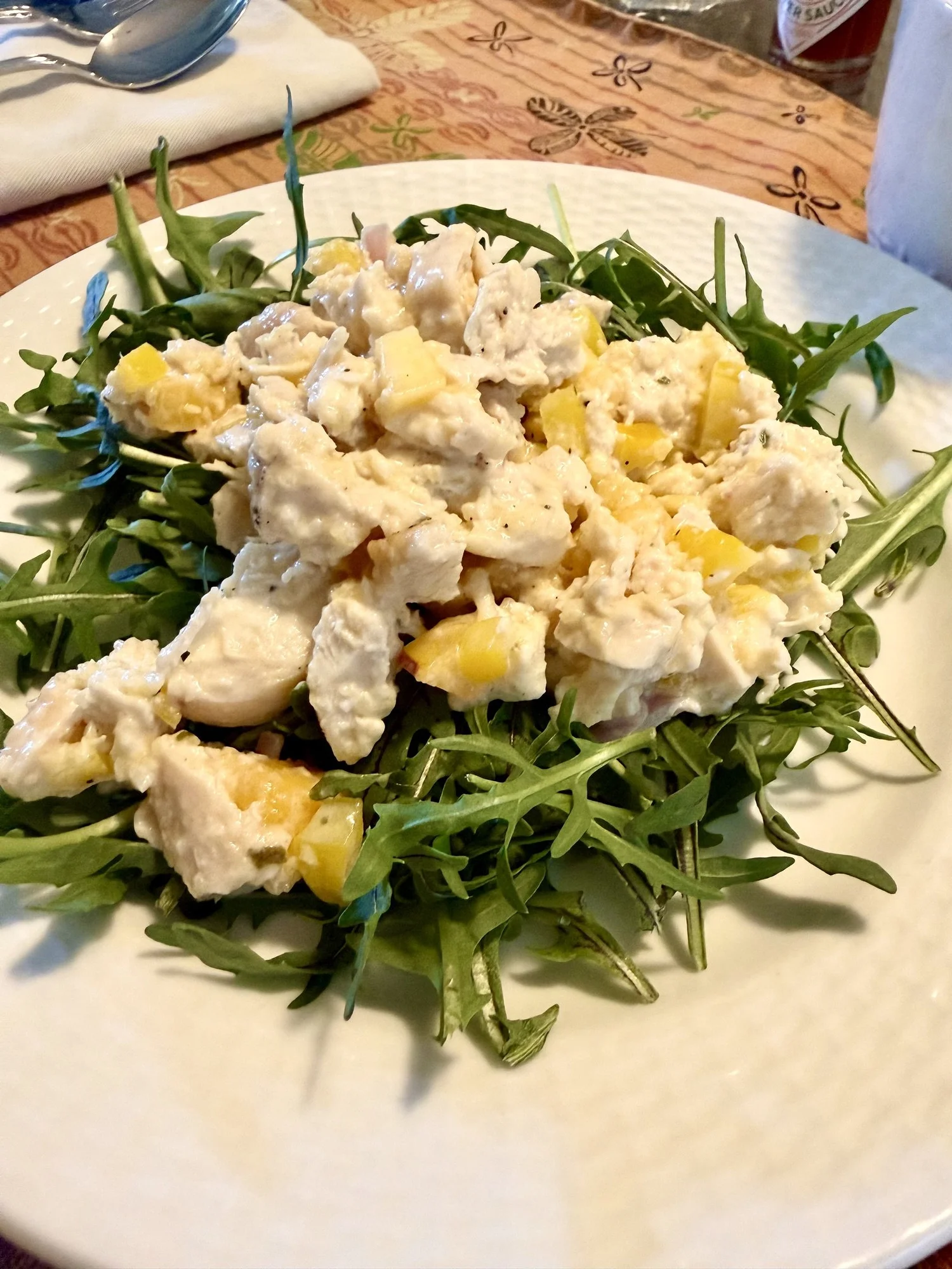 Peach Chicken Salad — Dishes For The Senses