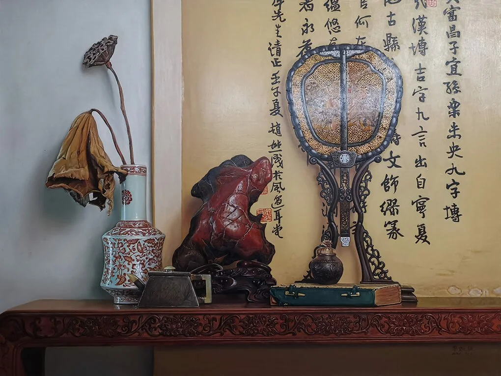 Chinese Memory Fan and Shoushan Stone Wanning Liao AAPL's Artwork Store ...