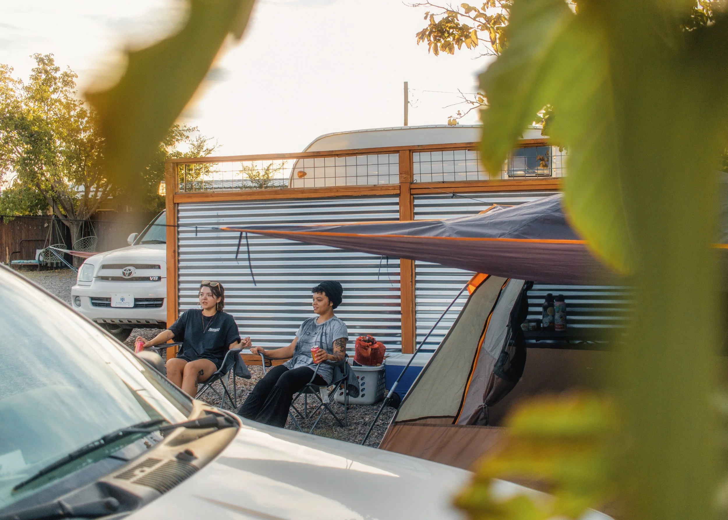 RV van sites in TorC New Mexico — Hot Springs Glamp Camp