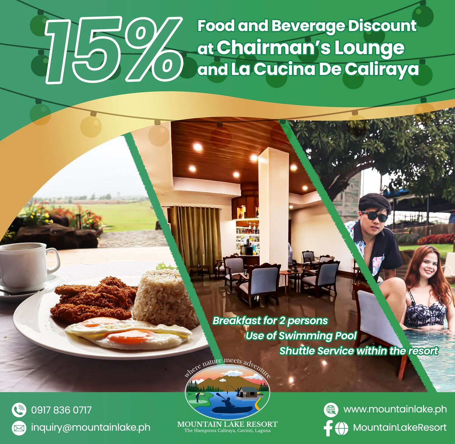 Mountain Lake Resort Caliraya, Cavinti, Laguna (click here)