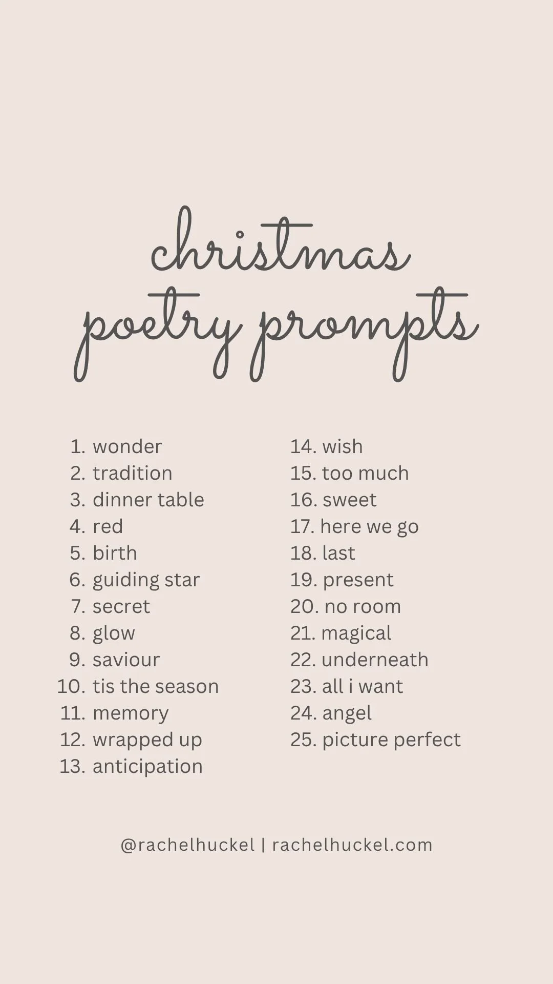 25 Christmas Poetry Writing Prompts — Rachel H | Poetry