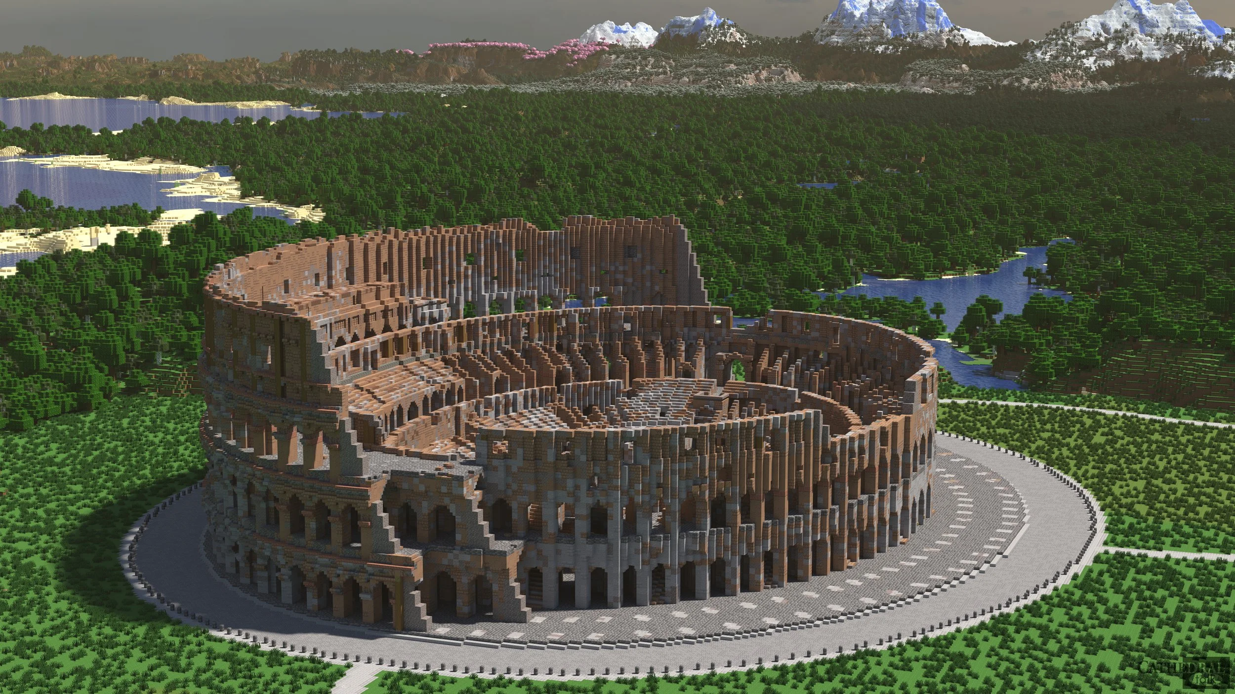 Minecraft Ancient Roman Colosseum Golden Colosseum Minecraft Worlds