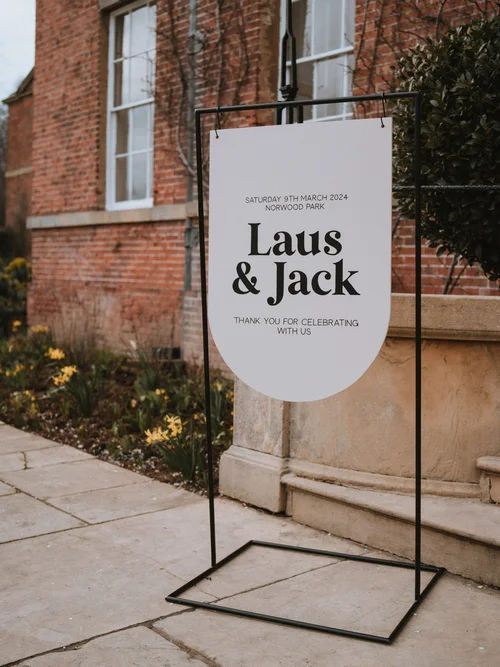 Hand painted welcome signs for stylish couples | Bewilderly — Bewilderly