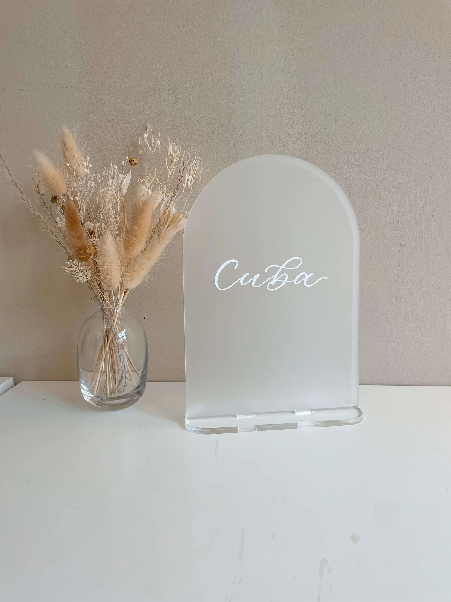 Hand painted acrylic signs for stylish weddings | Bewilderly — Bewilderly