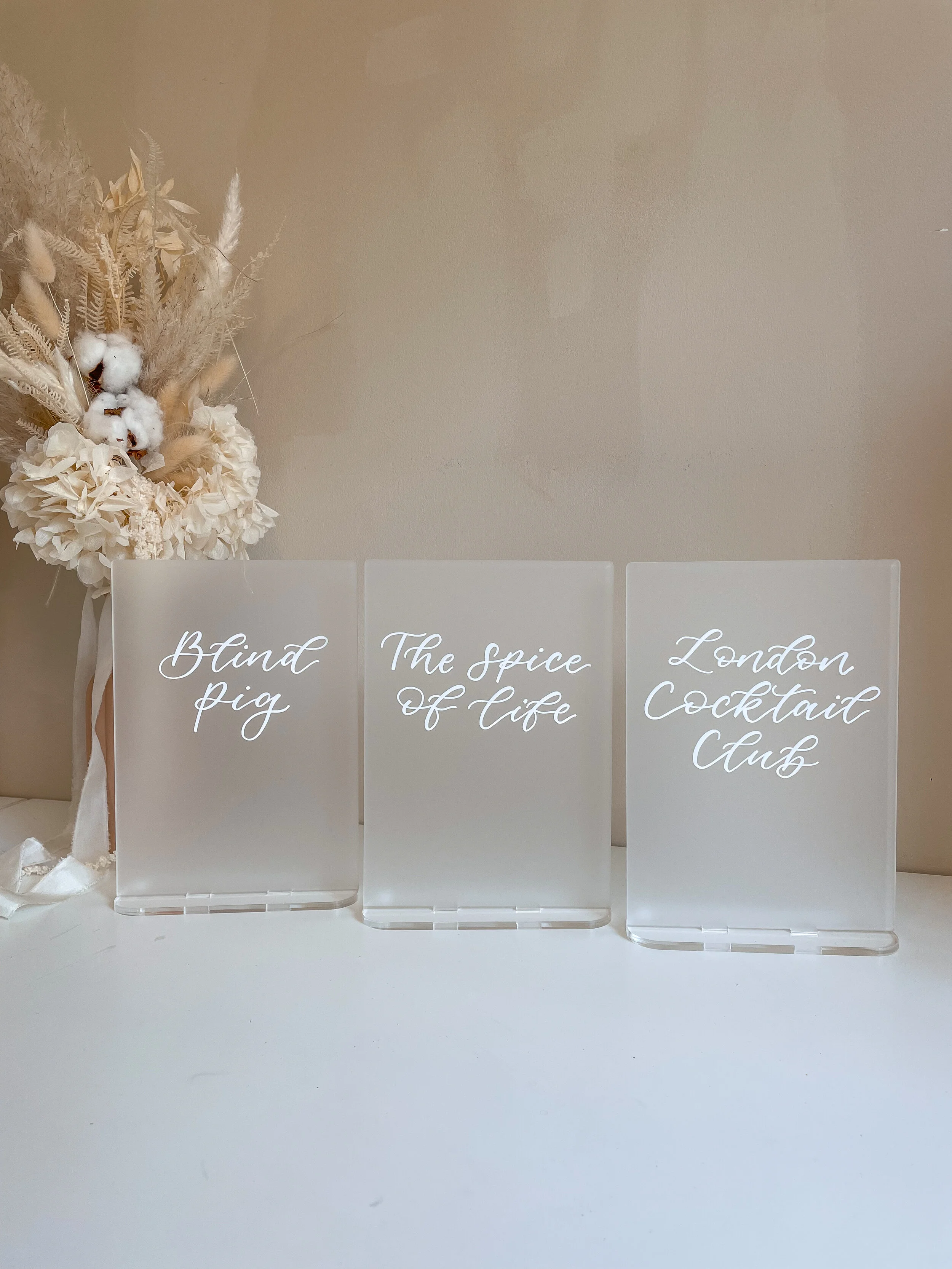 Hand Painted Wedding Table Numbers — Bewilderly
