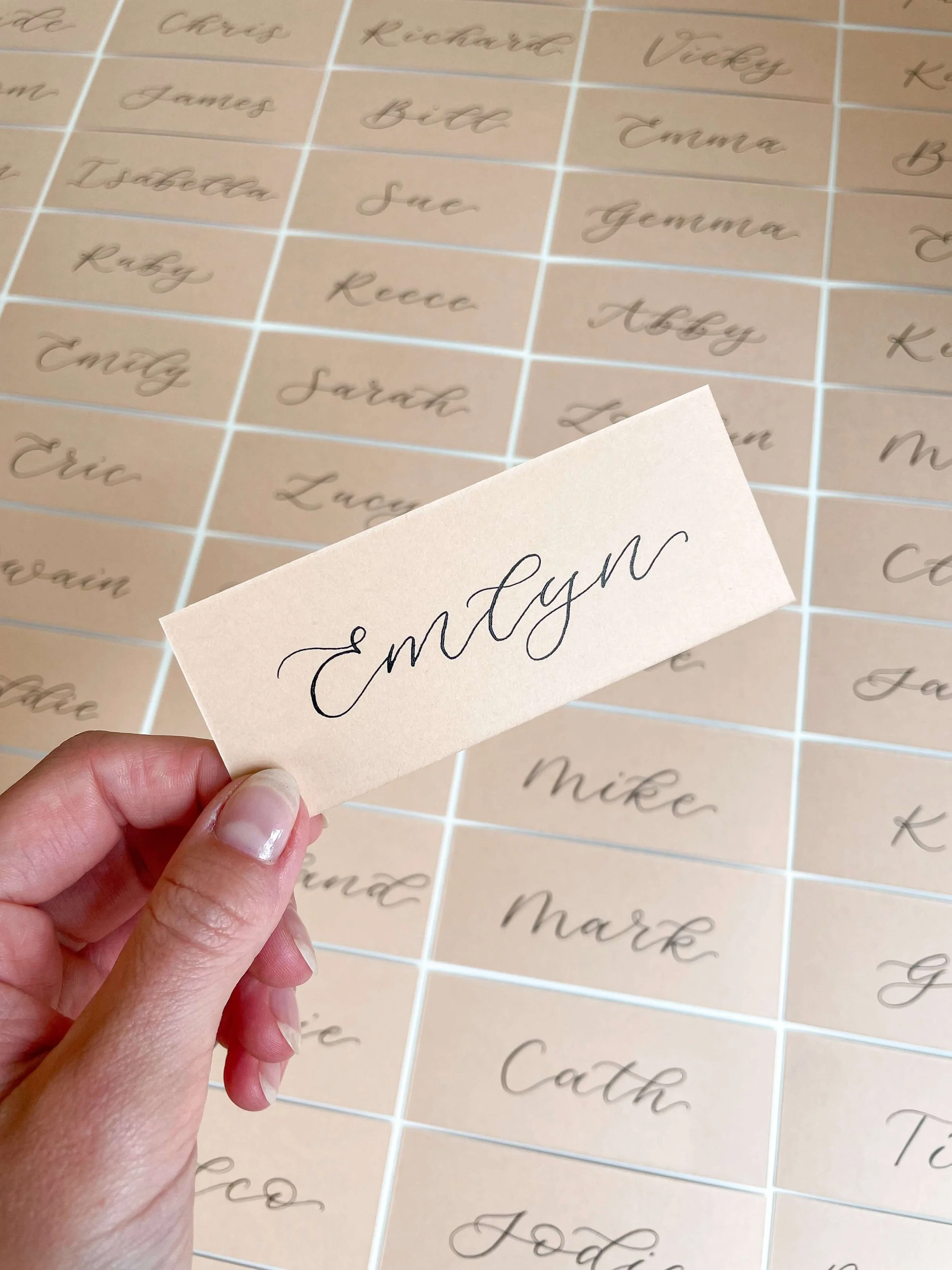 Handwritten, beautiful place cards | Bewilderly — Bewilderly