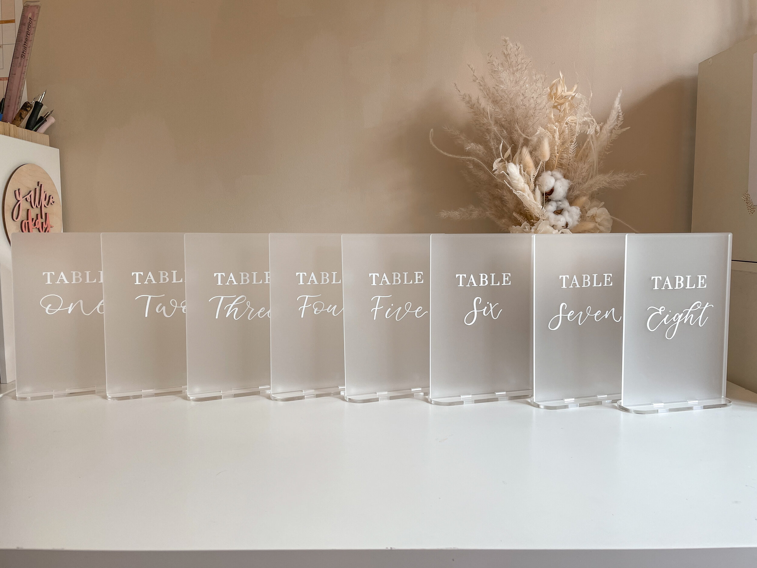 Hand Painted Wedding Table Numbers — Bewilderly