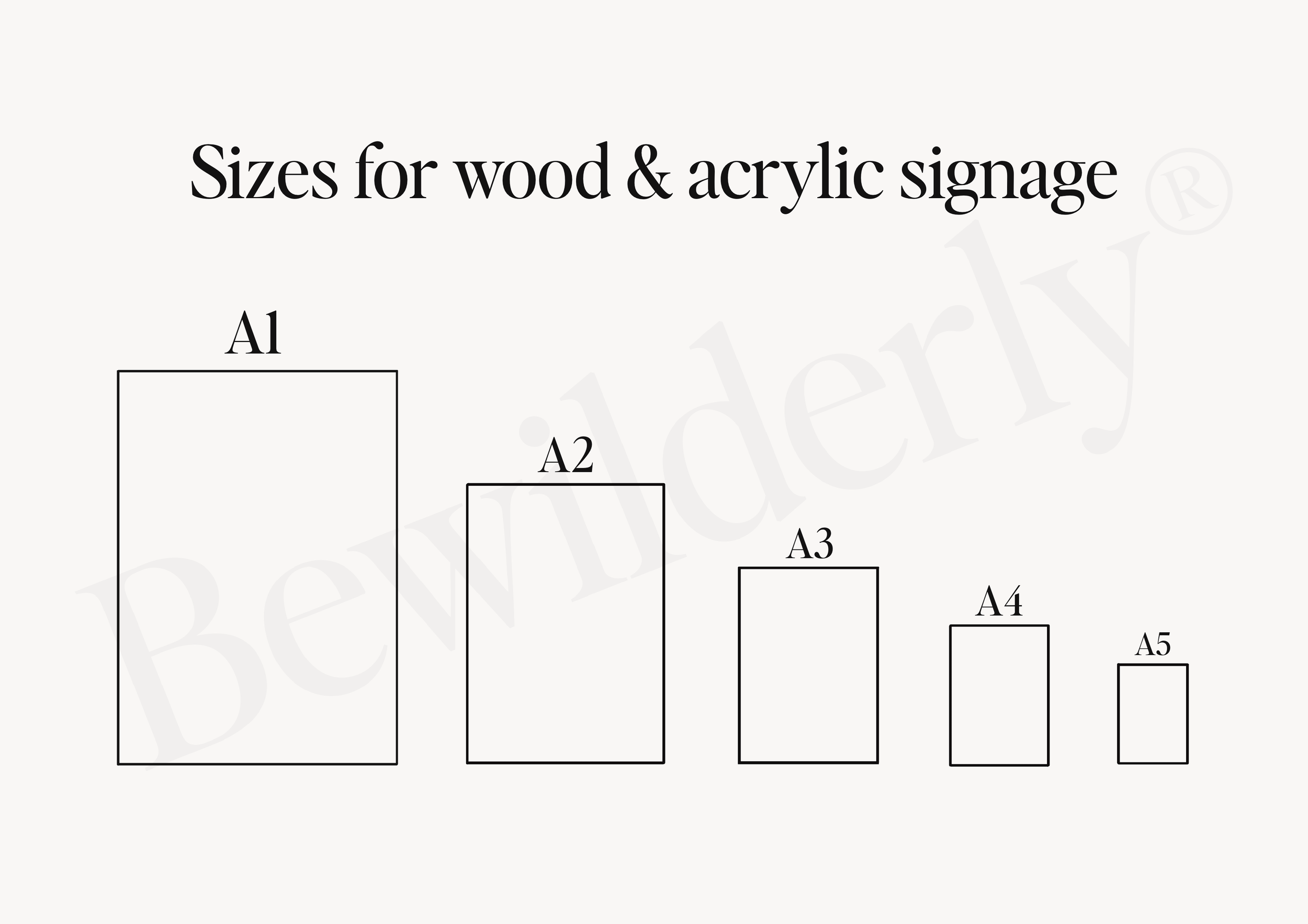 Price List | Acrylic Wedding Sigs — Bewilderly