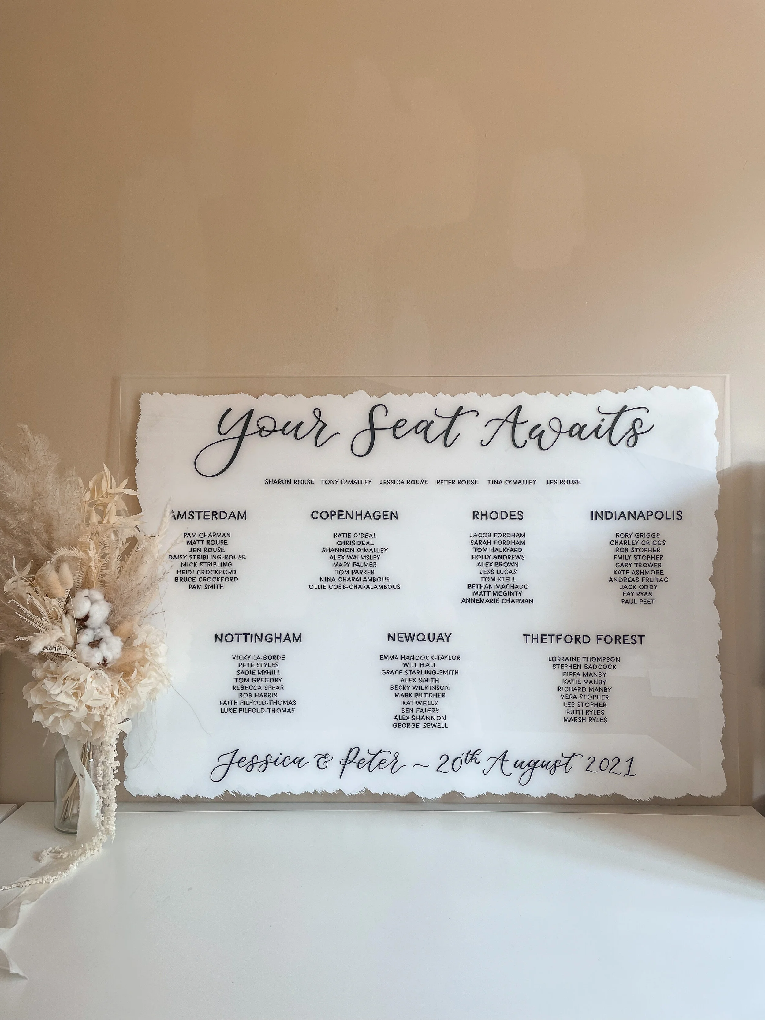Hand-painted Table Plans for Stylish Weddings | Bewilderly — Bewilderly