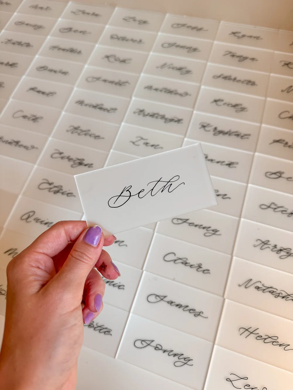 Handwritten, beautiful place cards | Bewilderly — Bewilderly