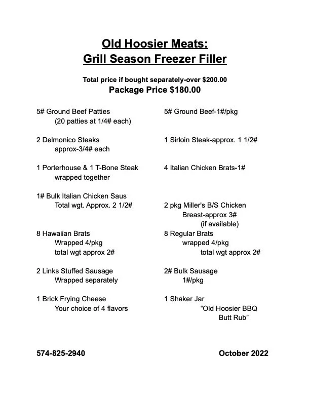General 3 — Old Hoosier Meats