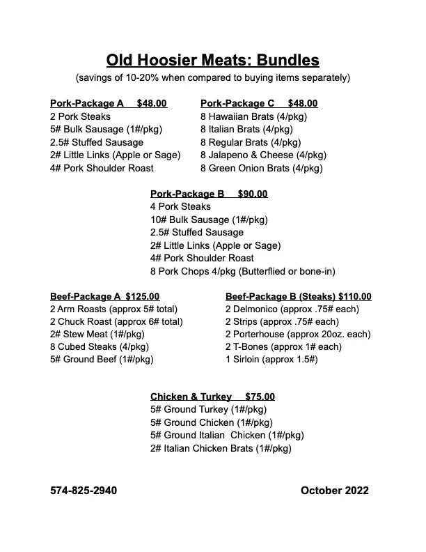 General 3 — Old Hoosier Meats