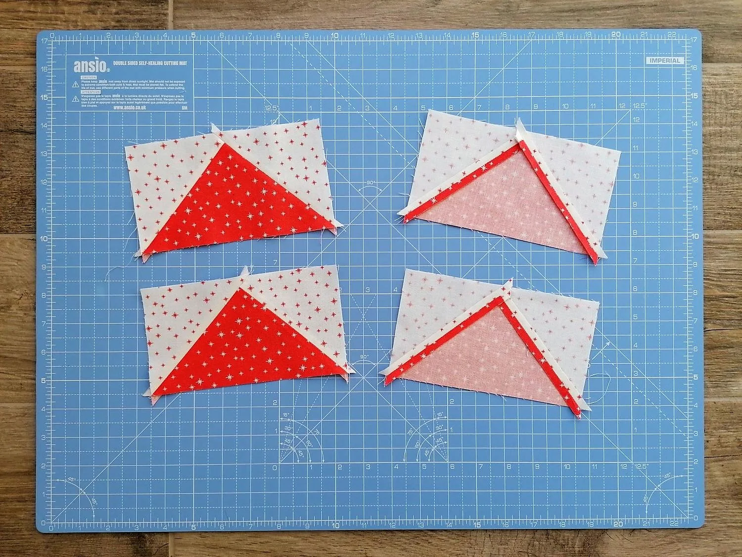 How to make four-at-a-time flying geese — Cowden Quilt School