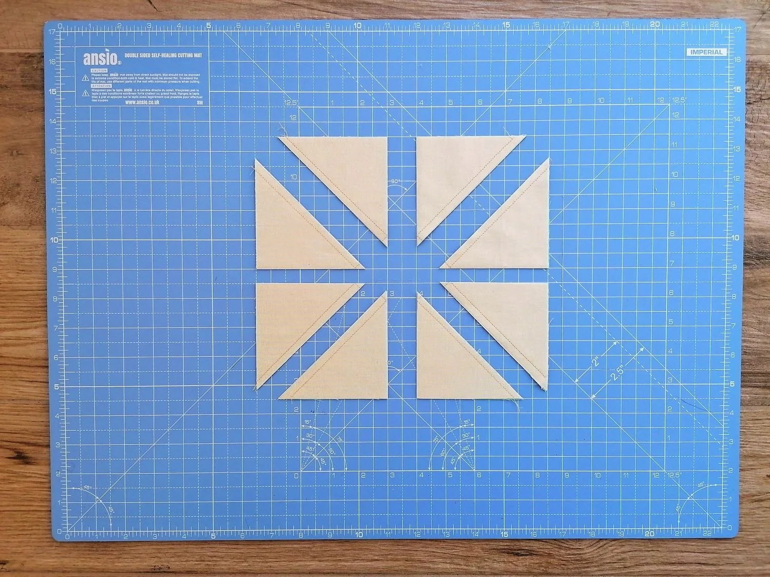 How to make 8 HSTs at a time - the 'magic 8' method — Cowden Quilt School