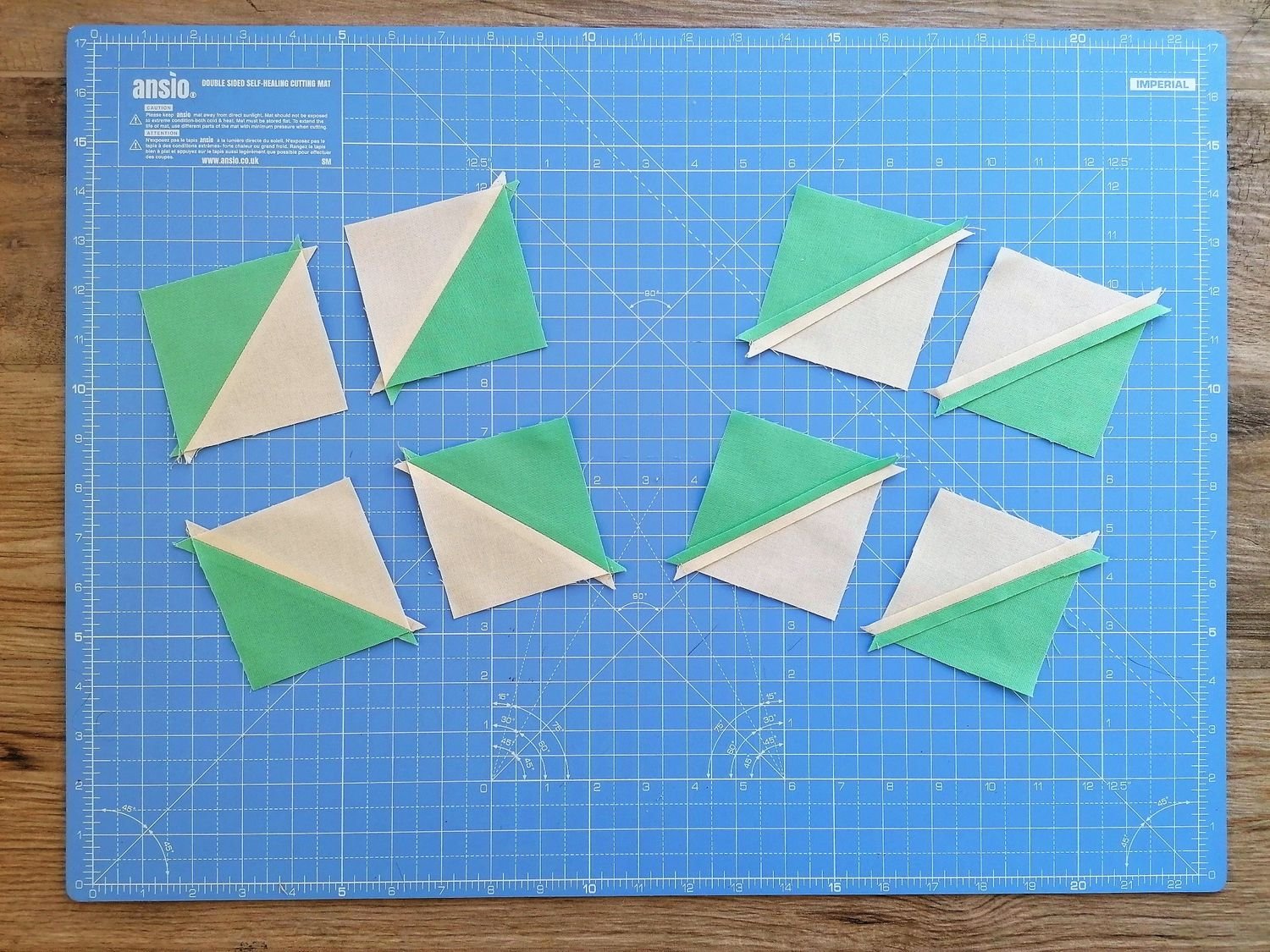 How to make 8 HSTs at a time - the 'magic 8' method — Cowden Quilt School