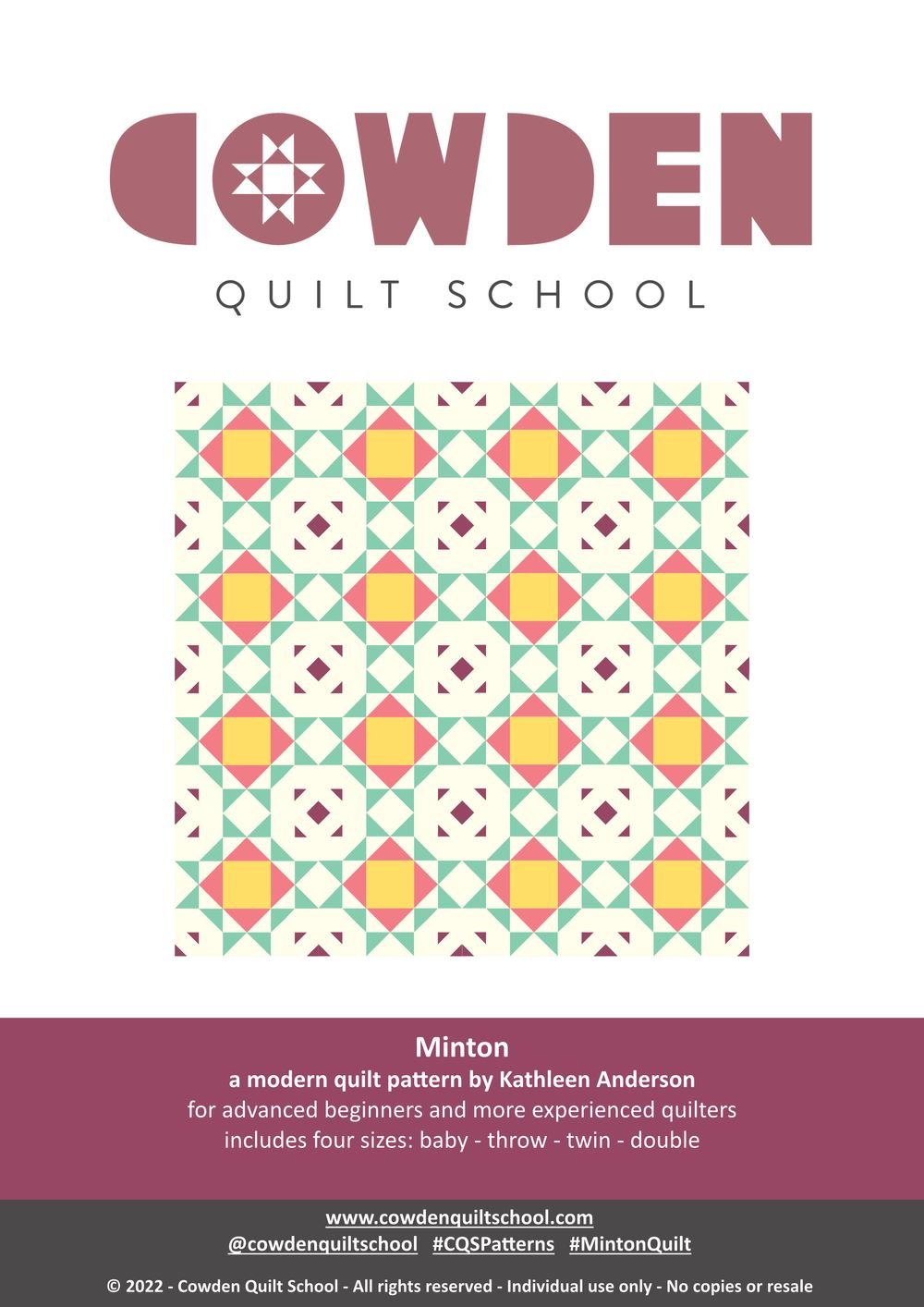 Modern Quilt Patterns by Kathleen Anderson, Cowden Quilt School ...