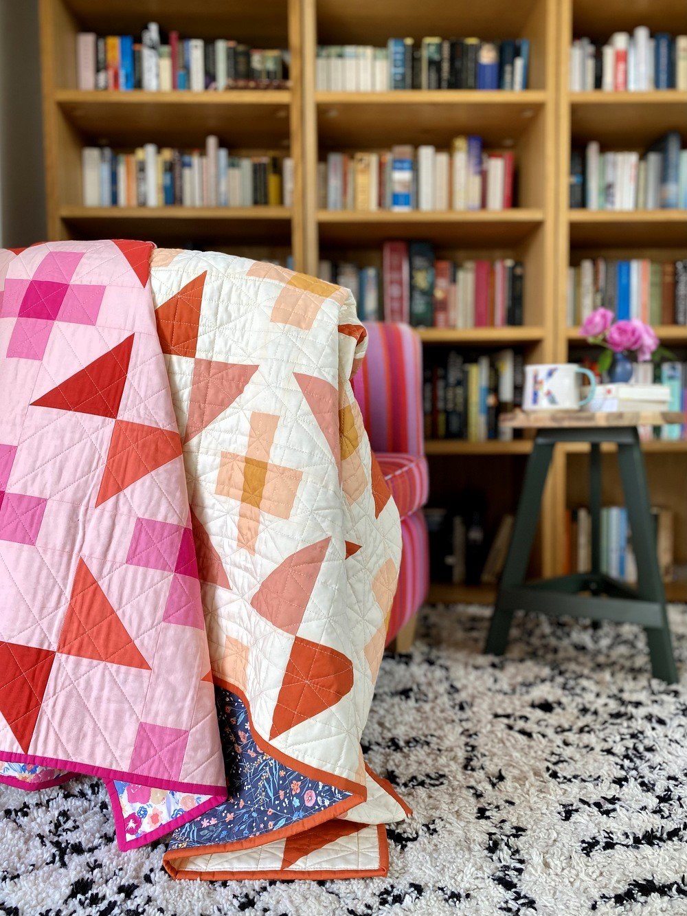Hadaway Quilt Pattern - Modern Plus Quilt Pattern - Beginners HST Quilt ...