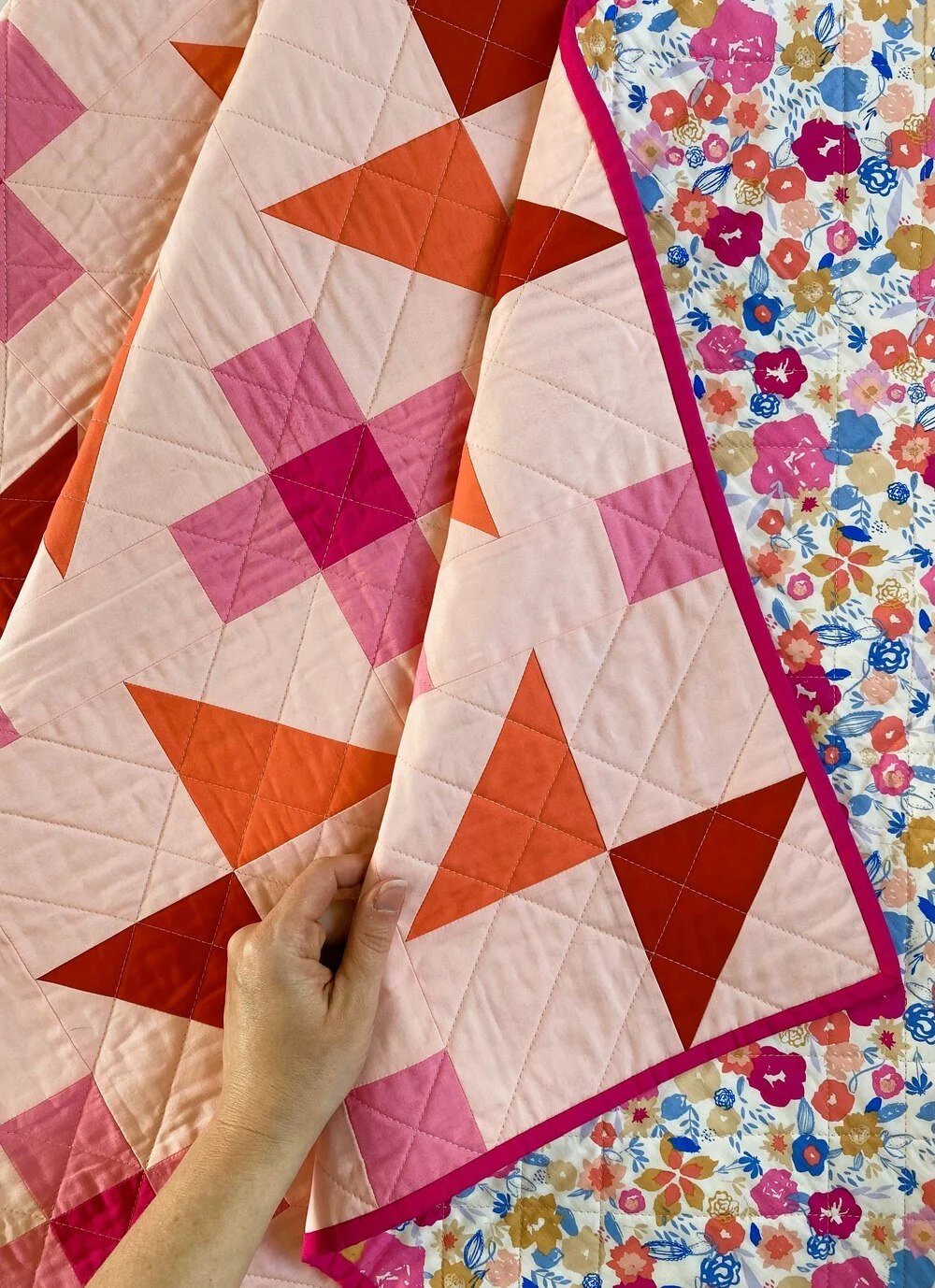 Hadaway Quilt Pattern - Modern Plus Quilt Pattern - Beginners HST Quilt ...