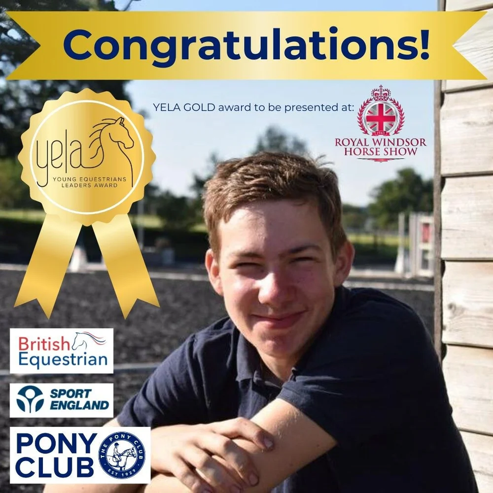 Gold Young Equestrian Leaders Award for Jason!