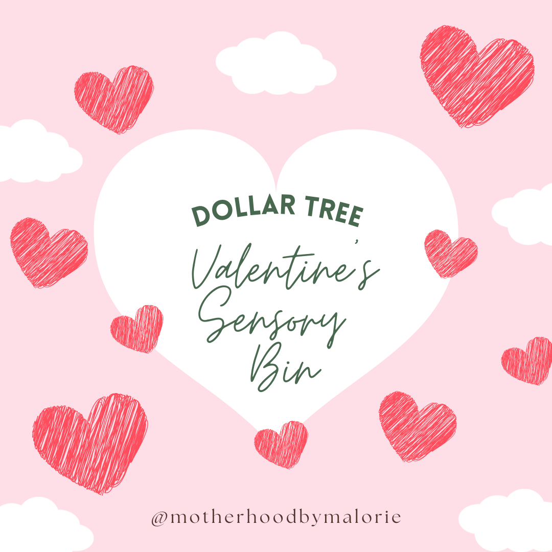 Dollar Tree Valentine’s Sensory Bin — motherhood by malorie