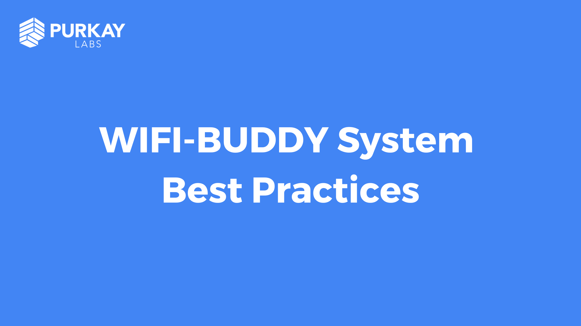 WIFI-BUDDY Help — Purkay Labs