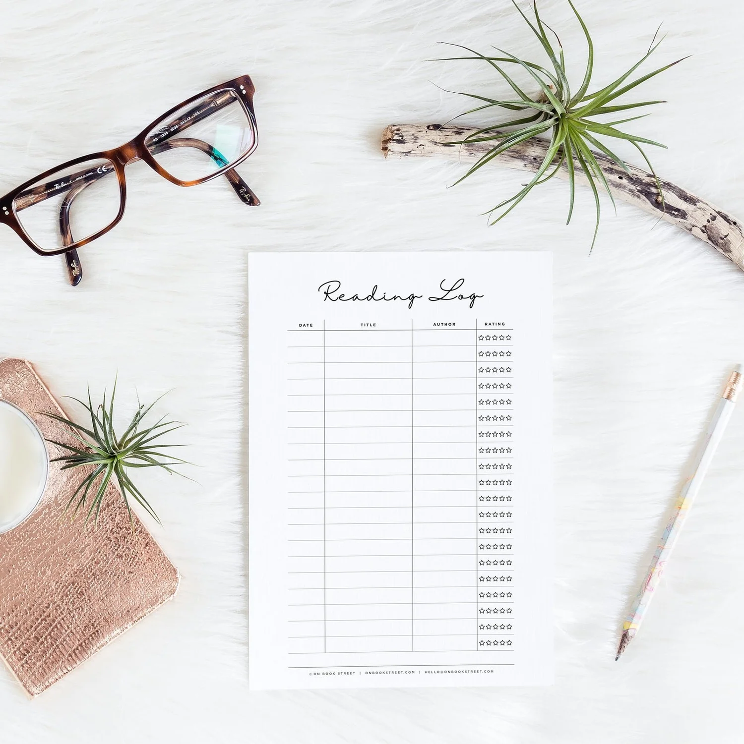 3-Page Book Tracker Printable — On Book Street