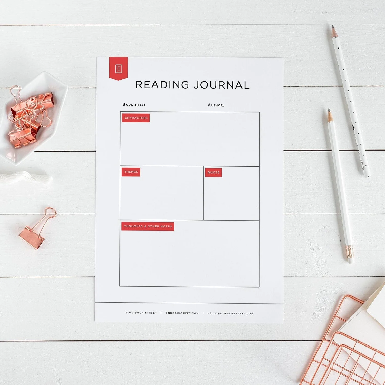 Reading Log Printable — On Book Street