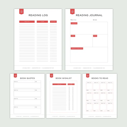 Bookshelf Reading Tracker Printable — On Book Street