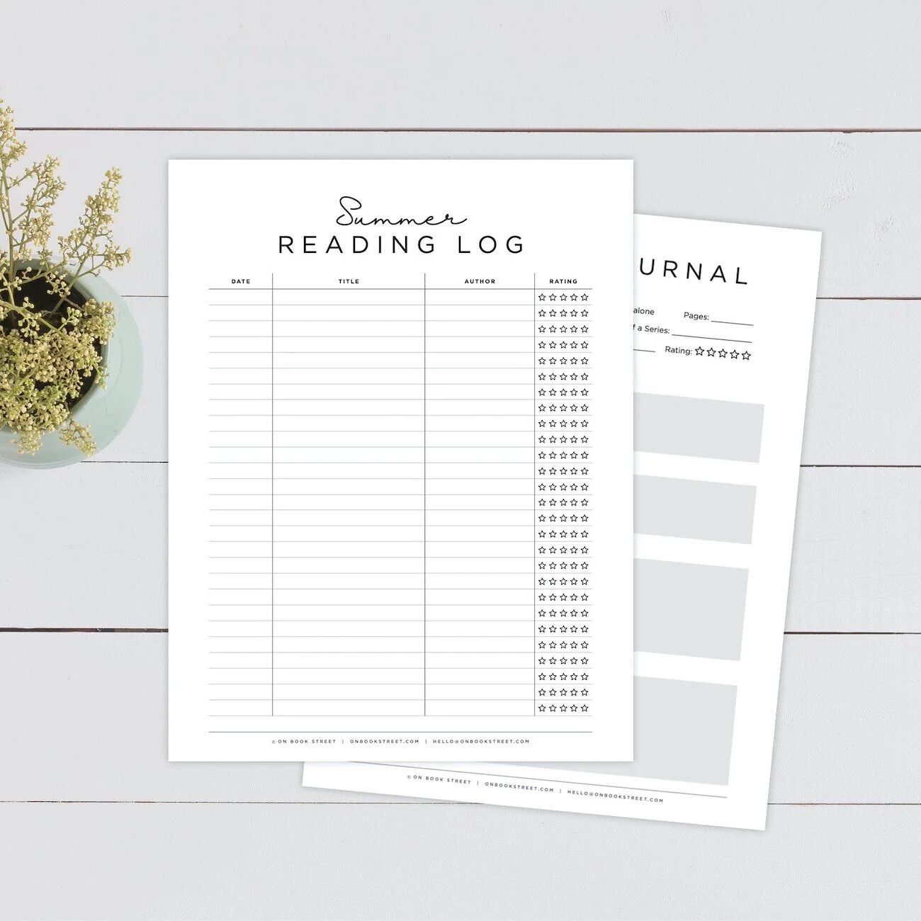 Bookshelf Reading Tracker Printable — On Book Street