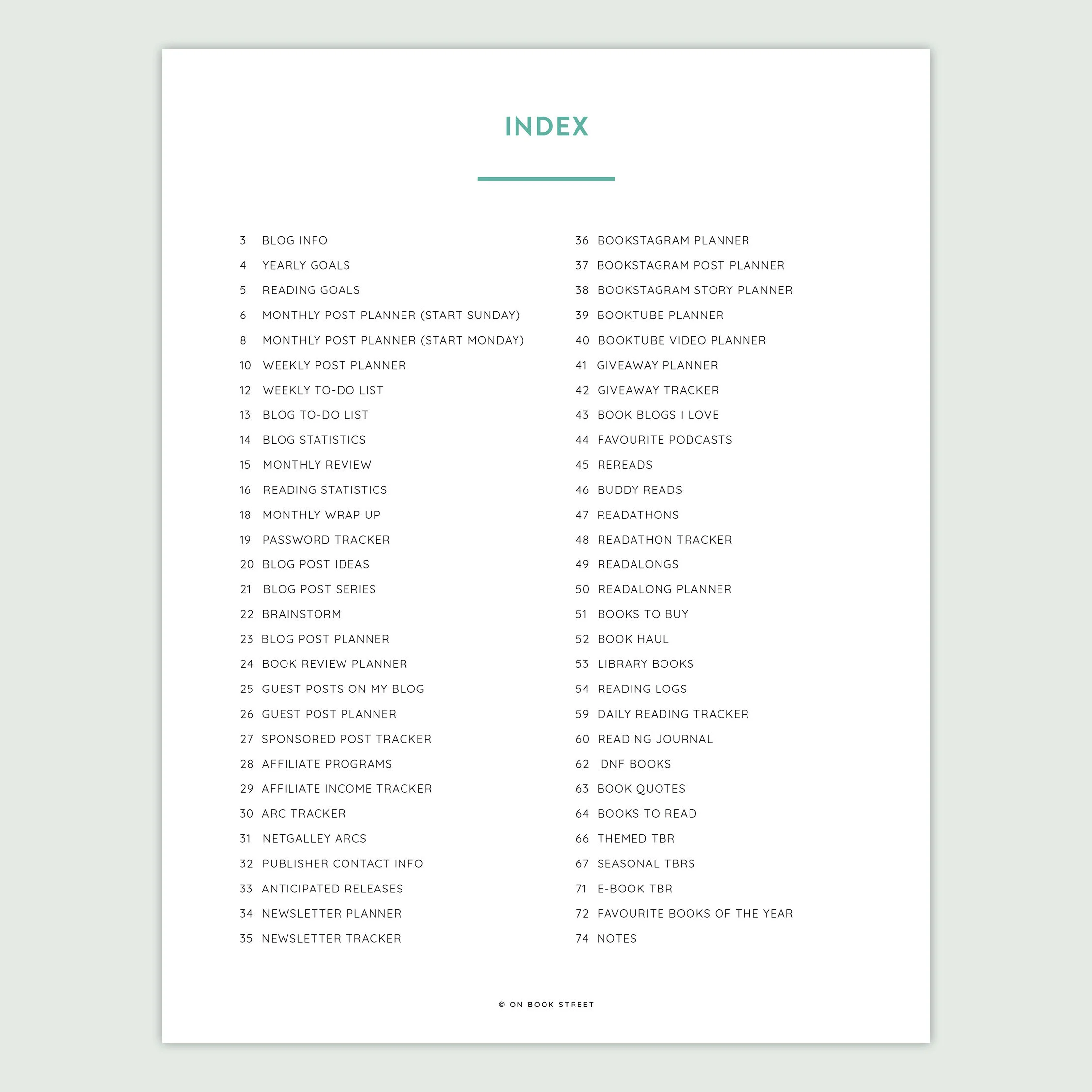 Book Blog Planner – Complete Edition — On Book Street