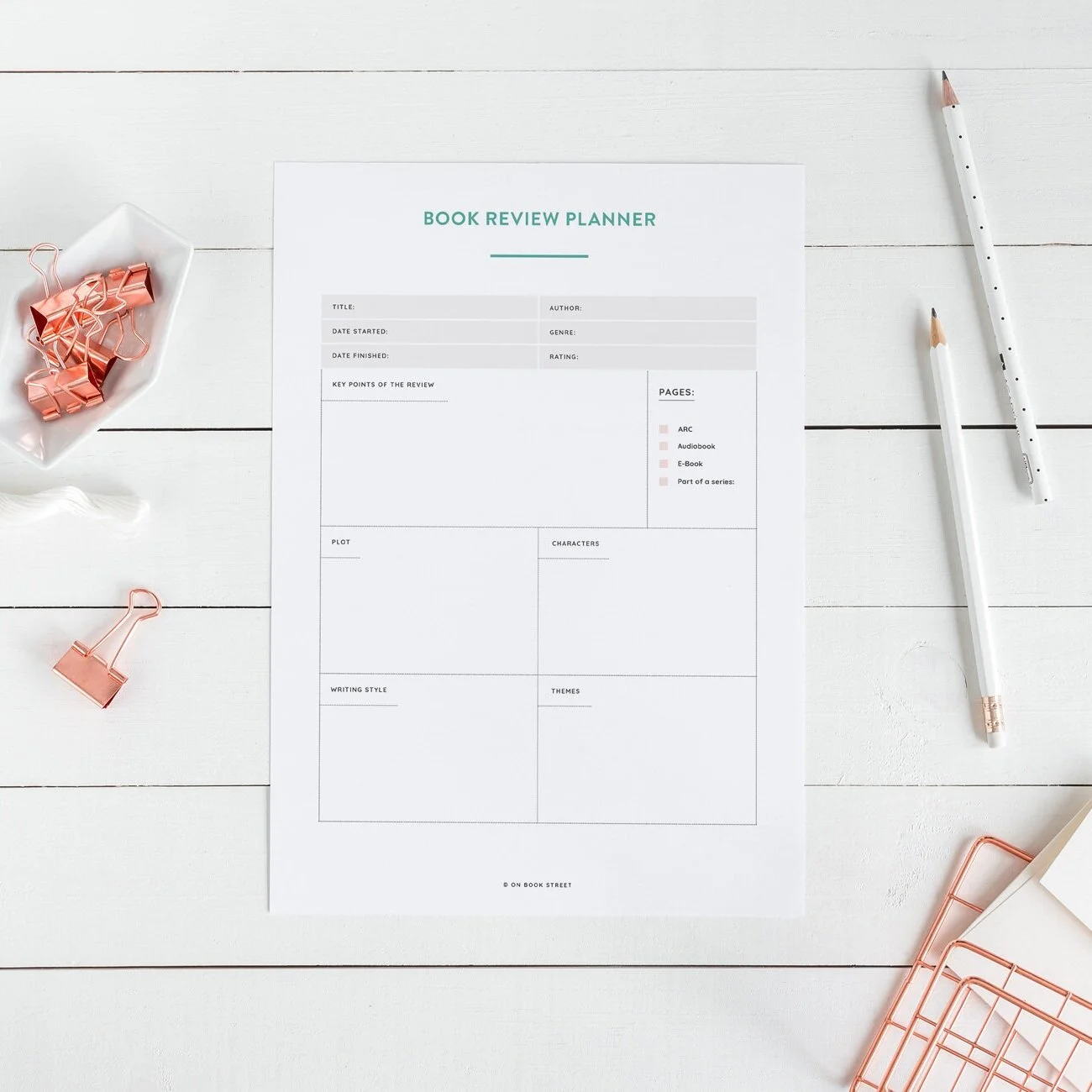 Book Blog Planner – Basic Edition — On Book Street