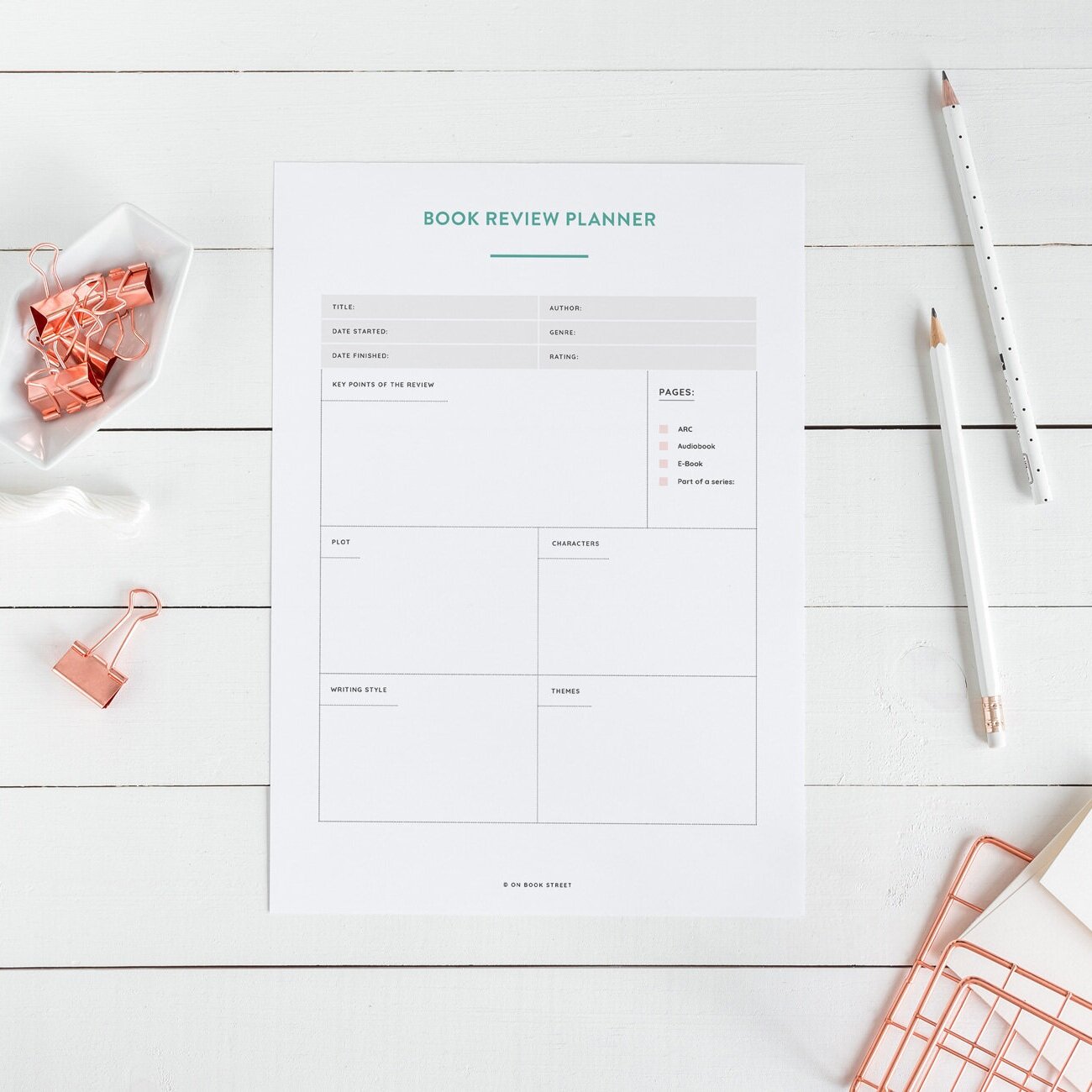 Book Blog Planner – Basic Edition — On Book Street