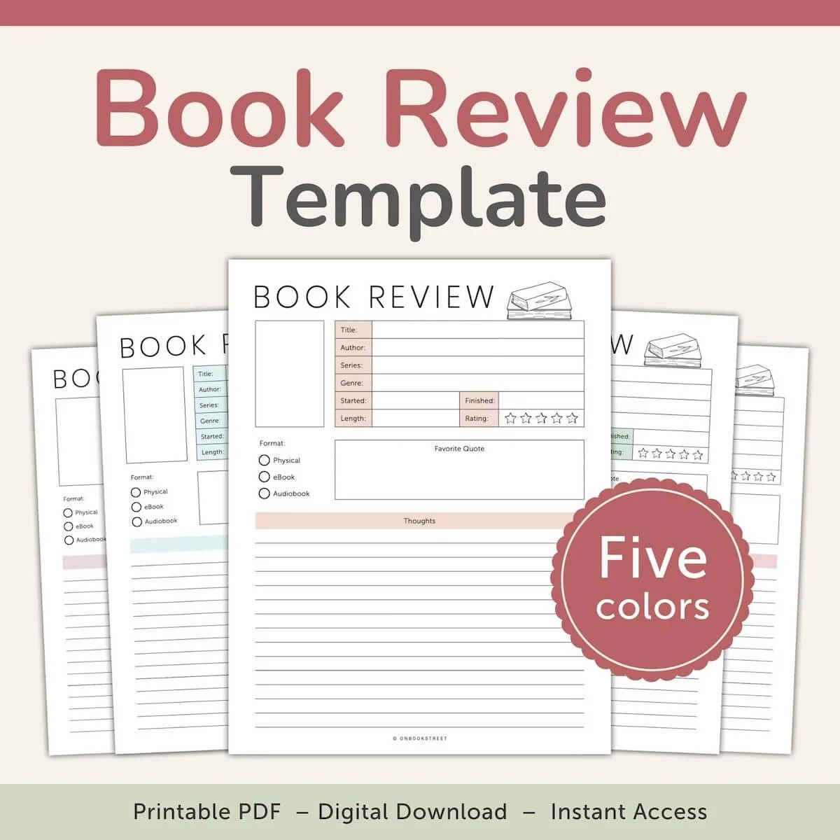 Book Club Planner Printable — On Book Street