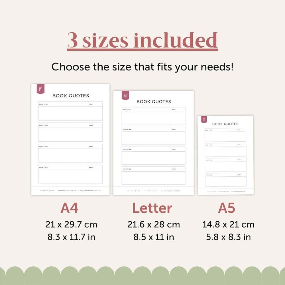 Daily Writing Tracker Printable — On Book Street